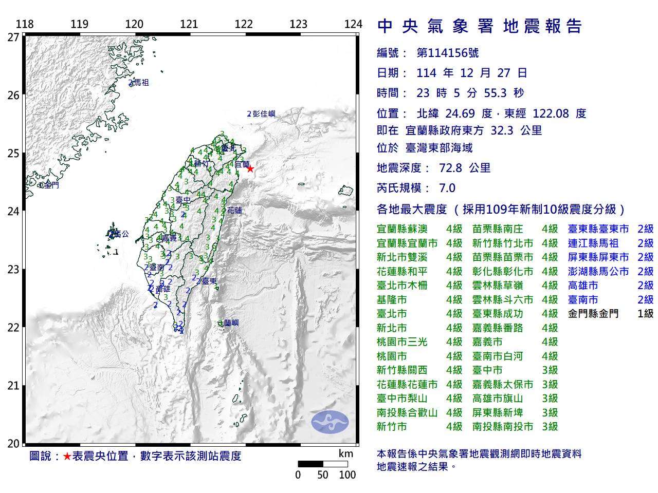 A powerful magnitude 7.0 earthquake strikes near Yilan-News-Radio ...