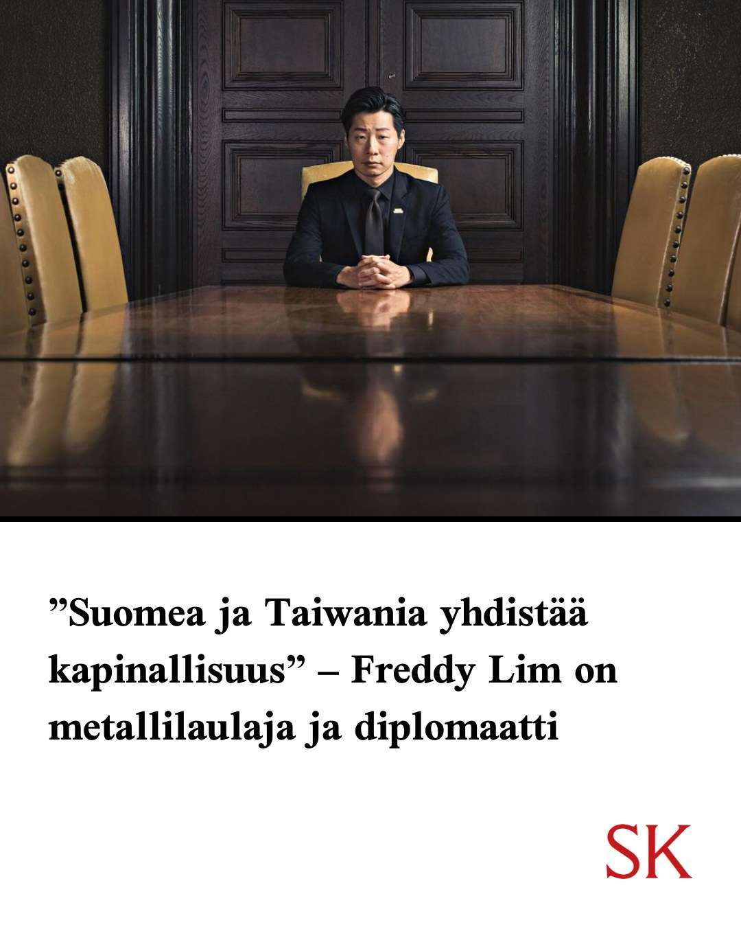 Taiwan’s representative in Finland Freddy Lim highlighted for “rebellious spirit” connecting ...